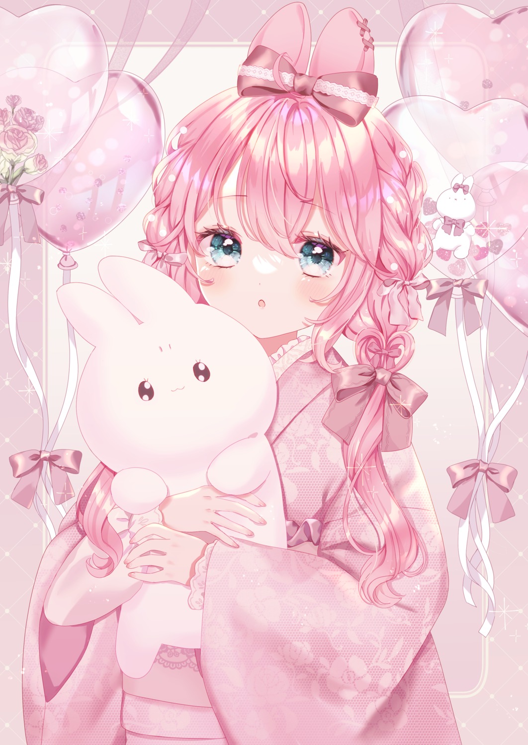 aderi-nu (ade pen zatta) animal ears bunny ears kimono | #1051601 | yande.re